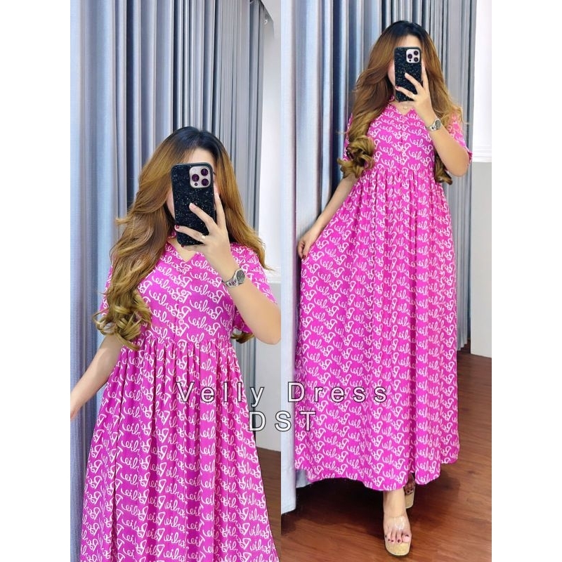 Jual COD // VELLY DRESS BY DST // DRESS TERBARU DST // DRESS DASTER ...