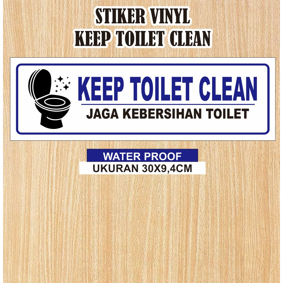 Jual Sticker toilet waterproof / stiker kebersihan toilet | Shopee ...