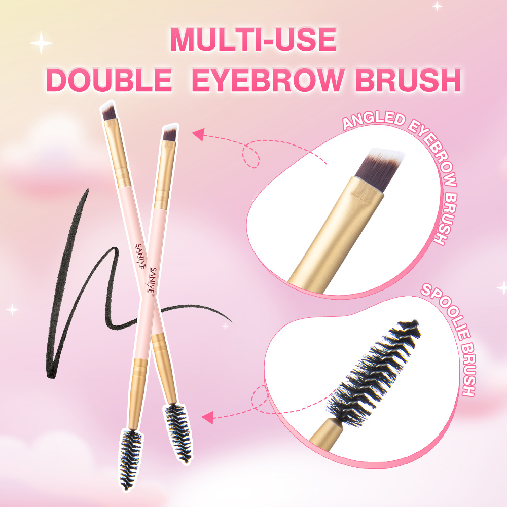 Jual SANIYE Double headed eyebrow brush Kuas alis Kuas rias berkepala ...