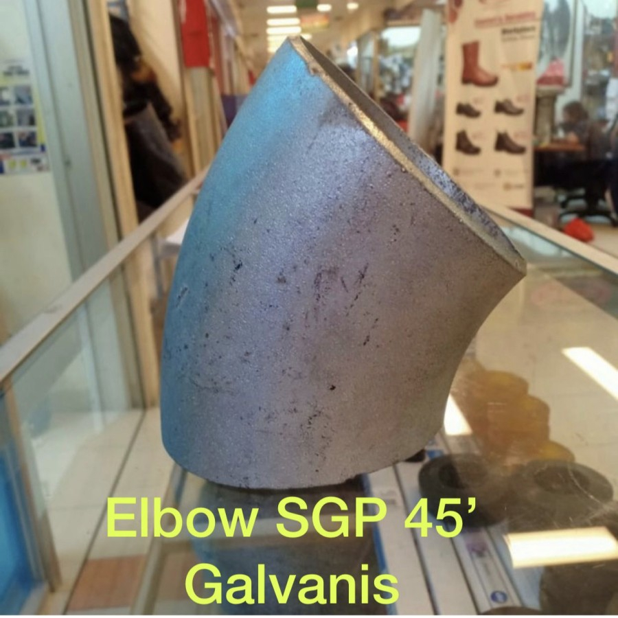 Jual 4" Elbow las 45' SGP Galvanis -4 inch lasbow knee keni Gip DN 100 ...