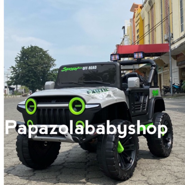 Jual MOBIL AKI REMOTE DAN MANUAL//MOBIL AKI JEEP 12 VOLT DUA DINAMO ...