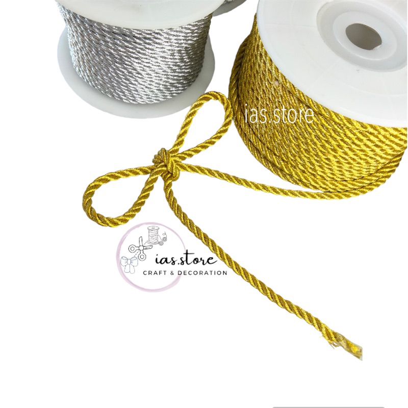 Jual [1 meter] Tali TC Gold dan Silver 2mm,3mm,4mm,5mm,6mm,8mm | Shopee ...