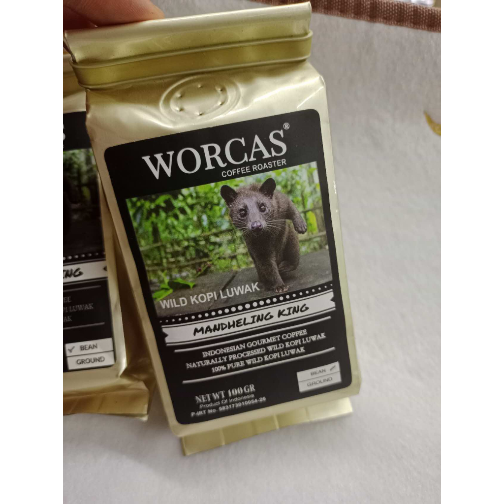 Jual KOPI LIAR LUAK/ WILD COFFEE MANDHELING KING WORCAS 100 GRAM 猫屎咖啡 ...