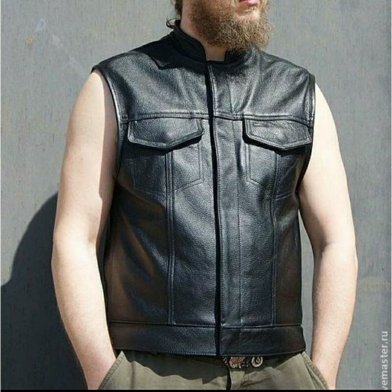 Jual Rompi Kulit Asli pria rompi kulit buat harian motor biker atau pun ...