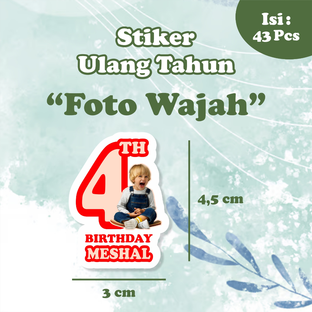 Jual Label Stiker Ulang Tahun Foto Anak | Shopee Indonesia