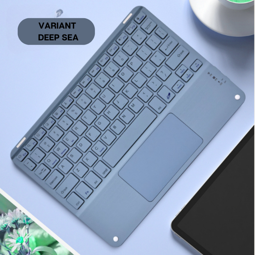 Jual Keyboard Wireless Keyboard Bluetooth Colorful With Touchpad ...