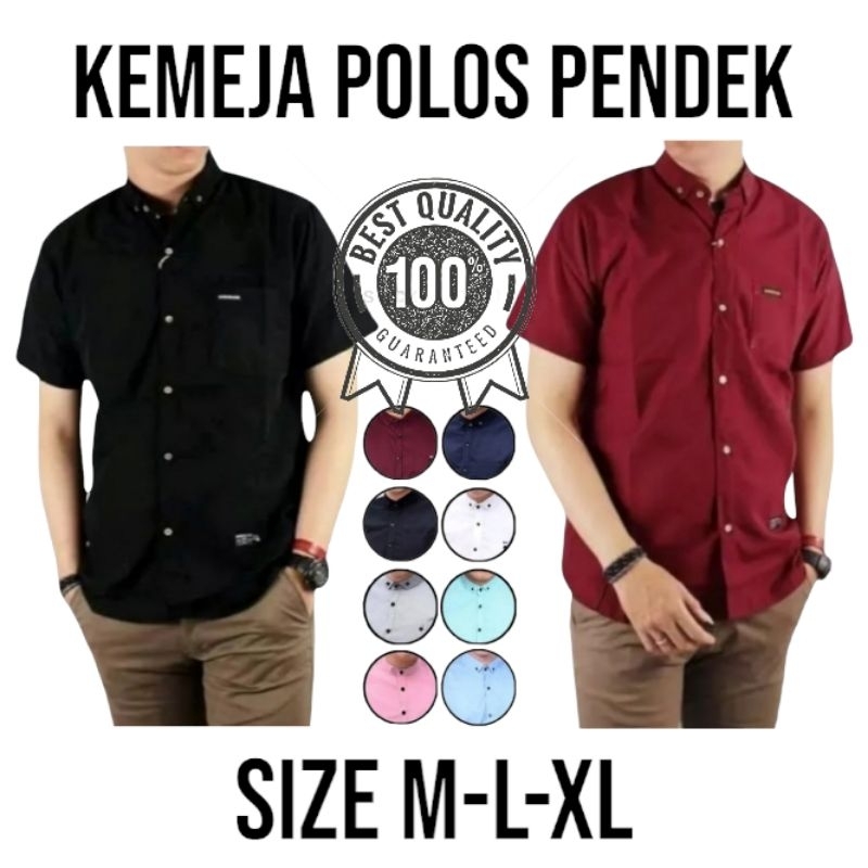 Jual KEMEJA POLOS LENGAN PENDEK | HEM POLOS PENDEK | HEM POLOS | Shopee ...
