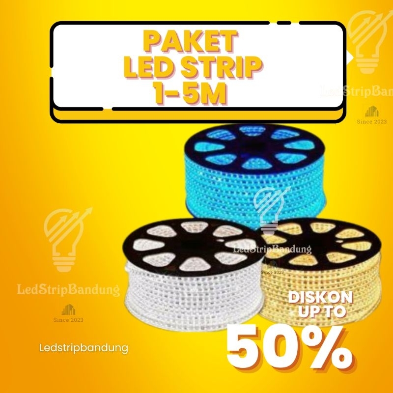 Jual Paket Led Strip 5-10 M Waterproof + Socket Tinggal Langsung pakai ...