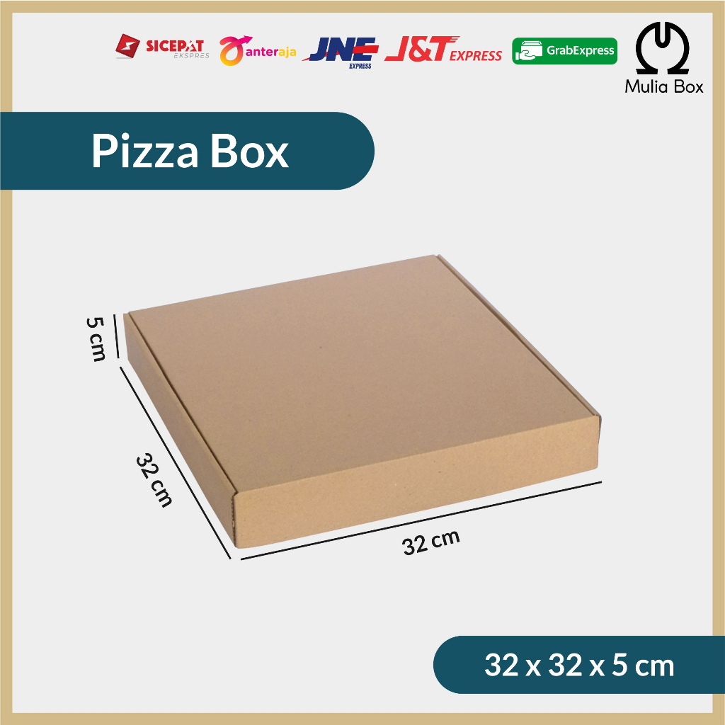 Jual Kardus Packing Pizza Box 32 x 32 x 5 cm Corrugated Die Cut Karton ...