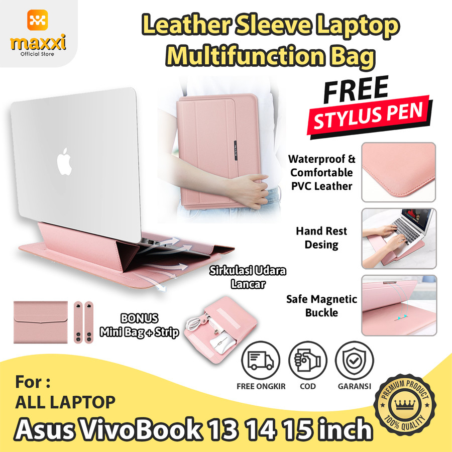 Jual Asus VivoBook 13 14 15 inch Tas Laptop Sleeve Bag Leather Case ...