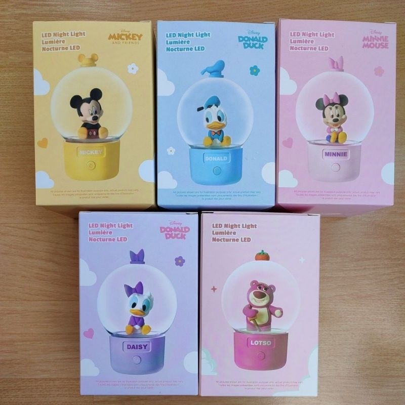 Jual MINISO CARTOON CHARACTER LED NIGHT LIGHT LOTSO DONALD DUCK MICKEY ...