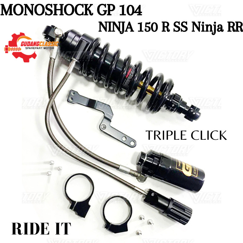 Jual MONOSHOCK GP 104 TRIPLE CLICK 315MM 265mm NINJA 150 R SS Ninja RR RIDE IT | Shopee Indonesia