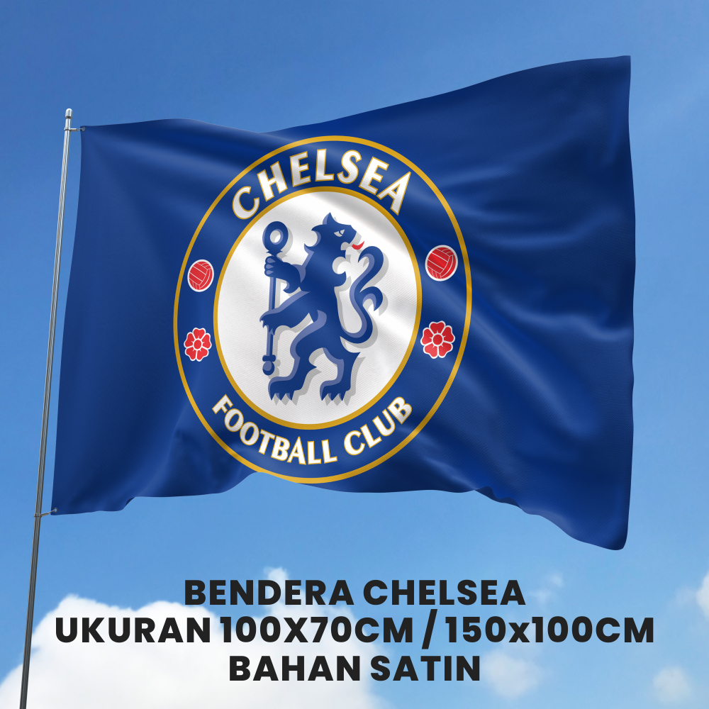 Jual Bendera Chelsea Background Biru - Bahan Satin | Shopee Indonesia