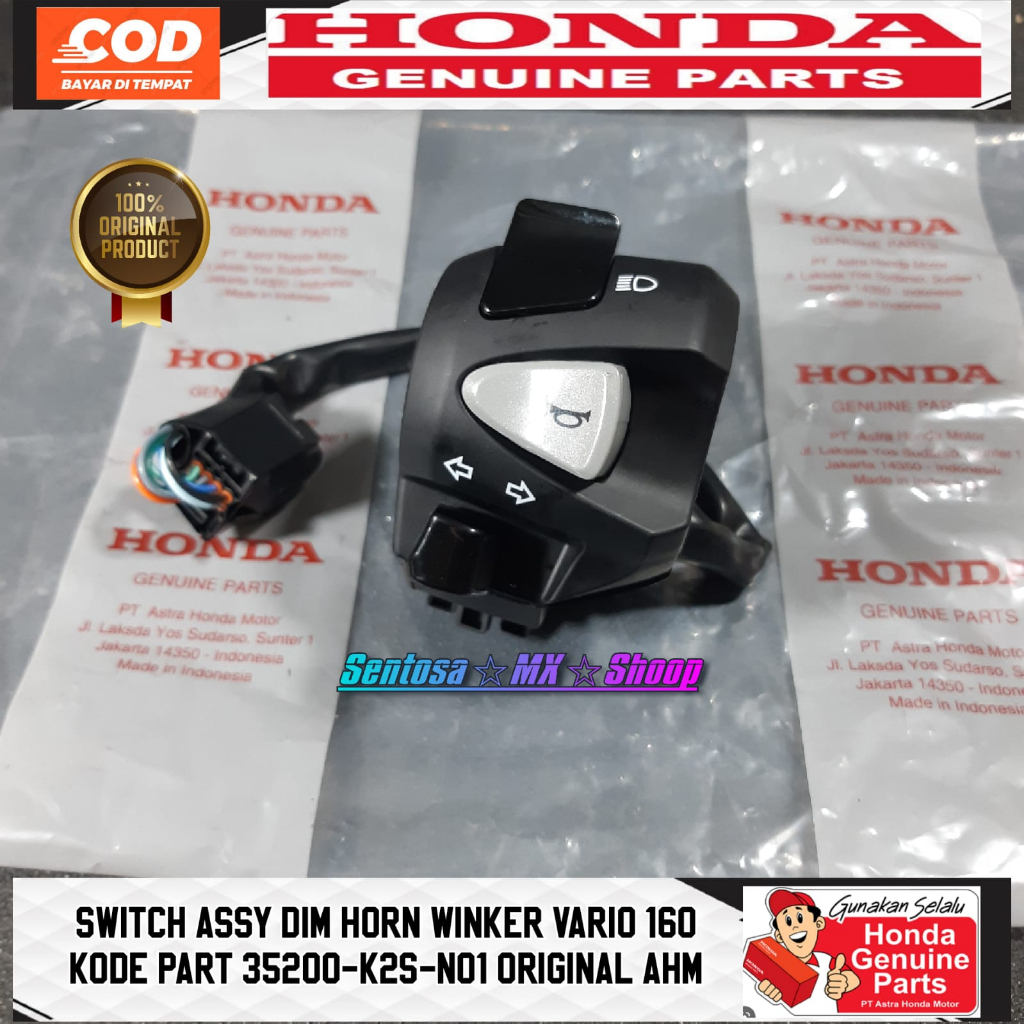 Jual [ VARIO 160 ] HOLDER SEBELAH KIRI / SWITCH ASSY DIM HORN WINKER ...