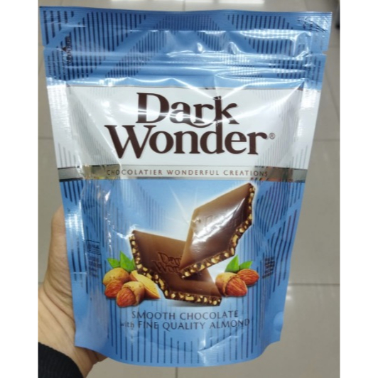 Jual Dark Wonder Fine Chocolate Almond 140 gr Premium Dark Chocolate ...
