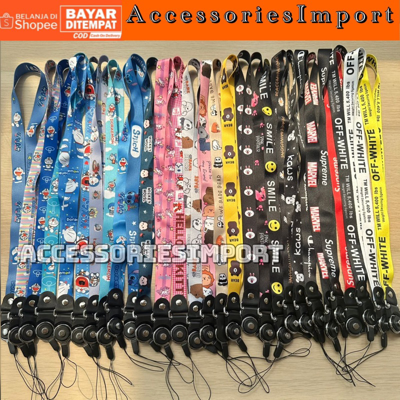 Jual TALI GANTUNGAN HANDPHONE KARTU KUNCI USB LANYERD HP / NECK STRAP ...