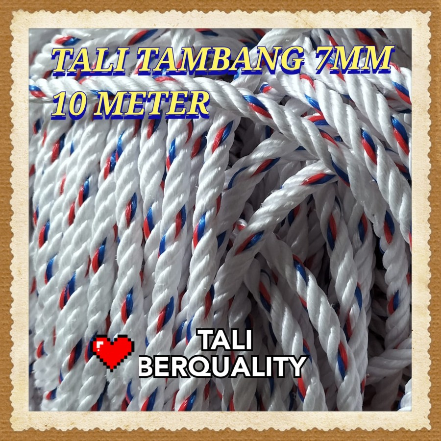 Jual TALI TAMBANG PPD 7 MM 10 METER/ TAMBANG SERBAGUNA/TAMNAG ECERAN ...