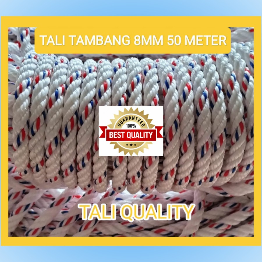 Jual TAMBANG 8MM 50 METER/ TAMBANG TRUK DAN FUSO / TAMBANG KILOAN | Shopee Indonesia