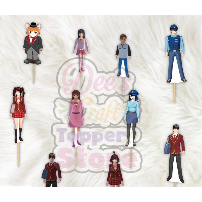 Jual Topper Cake Sakura School Simulator Bisa Request Nama Gambar ...