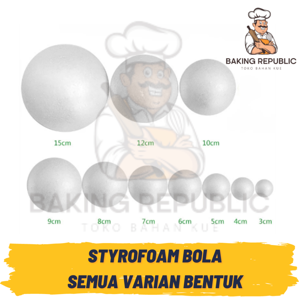 Jual STYROFOAM BOLA | STYROFOAM BULAT | DEKORASI CAKE | ALL VARIAN ...