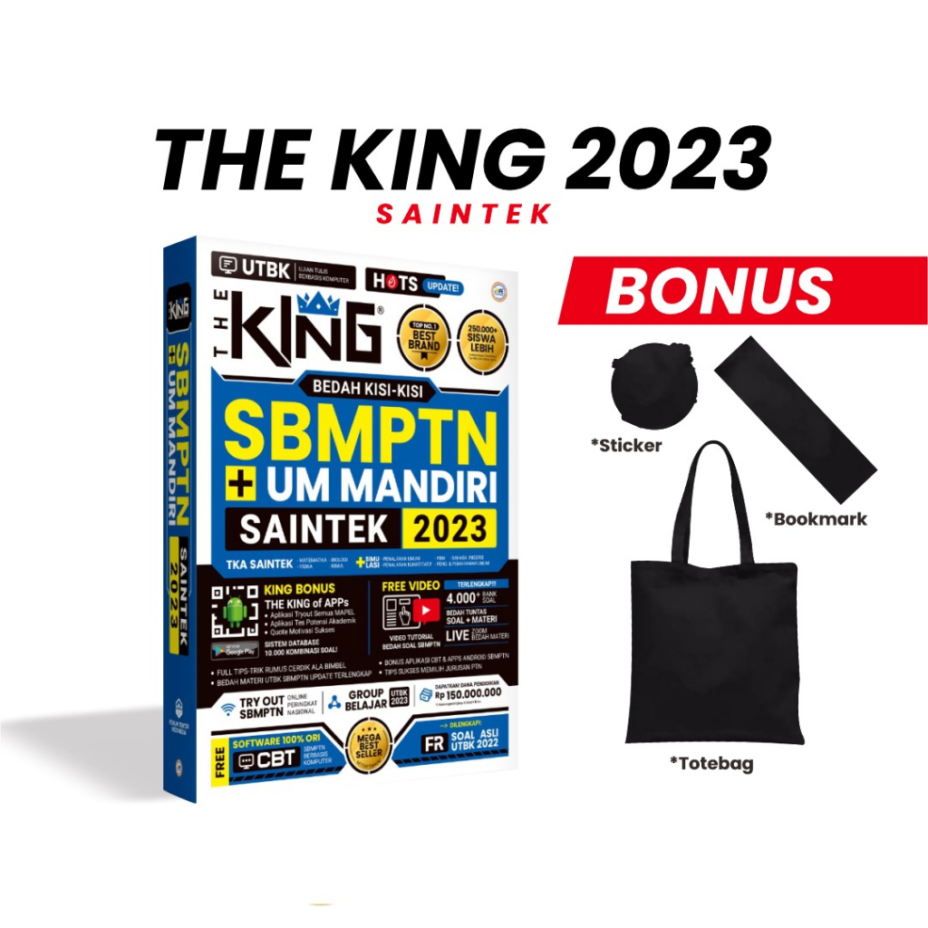 Jual SBMPTN SAINTEK 2023 THE KING BEDAH KISI-KISI UM MANDIRI HOTS TPS SKOLASTIK | Shopee Indonesia