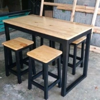 Jual satu set meja dan 4kursi (meja cafe resto dll) | Shopee Indonesia