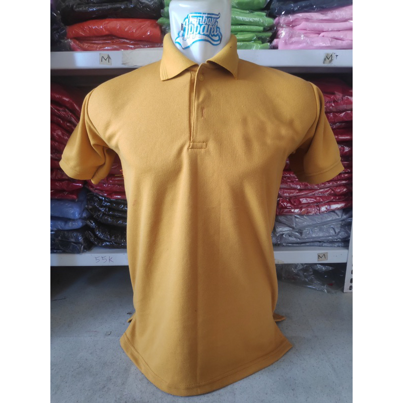 Jual Polo Shirt Mustard / Poloshirt Polos Kuning / Baju Kerah / Kaos ...