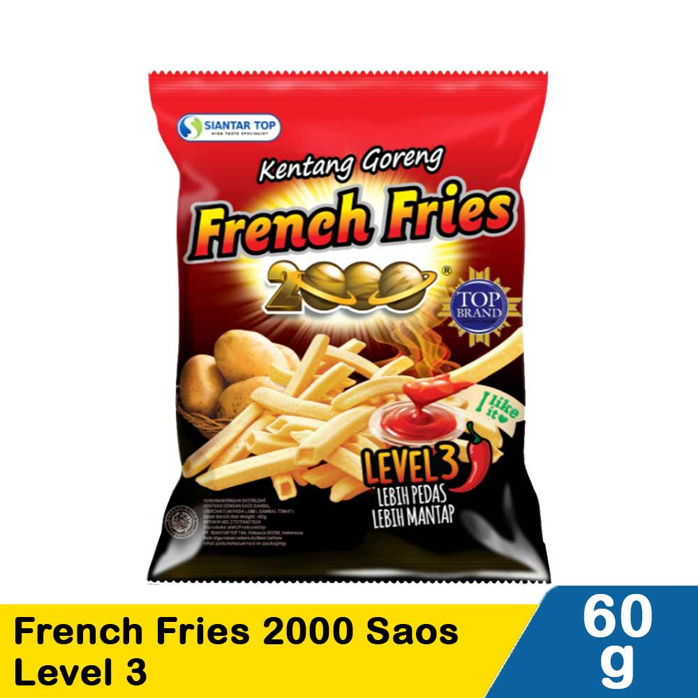 Jual Siantar Top French Fries 2000 Level 3 60gr | Shopee Indonesia