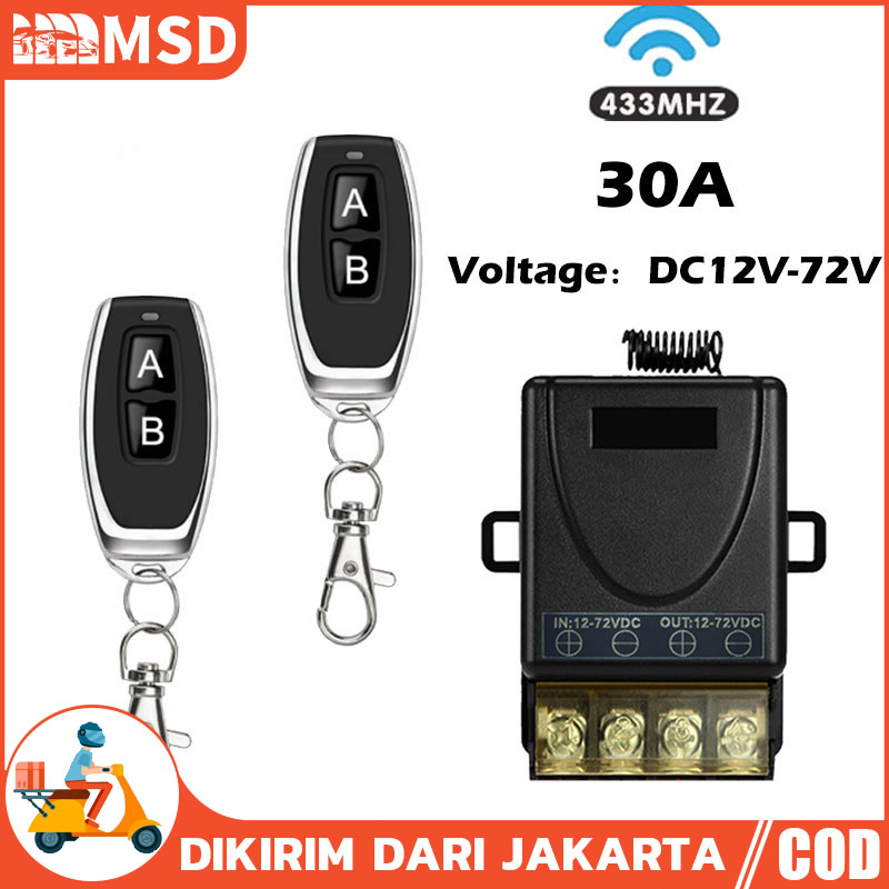 Jual Relay Switch AC 220 DC 12V 1CH Remote Control Saklar ON /OFF ...