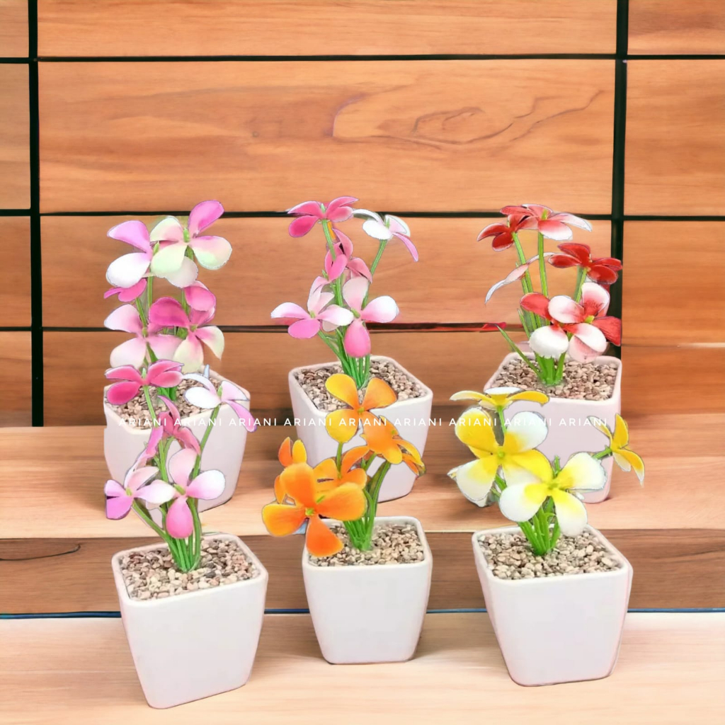 Jual ARIANI 1318 TANAMAN BUNGA INDOOR ARTIFISIAL DENGAN POT PLASTIK ...