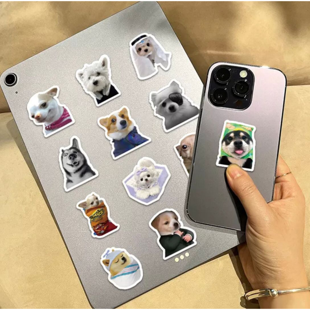 Jual 60pcs Stiker Tumblr Sticker Pentol Quby Doggy Cat Kucing Anjing ...