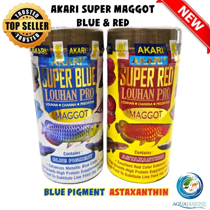 Jual AKARI SUPER BLUE / RED MAGGOT PRO Astaxanthin Blue Pigmen Channa ...