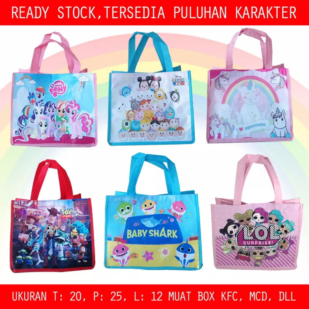 Jual Tas Ultah Ready Stok / Tas Ulang tahun Anak / Goodie Bag Hampers ...