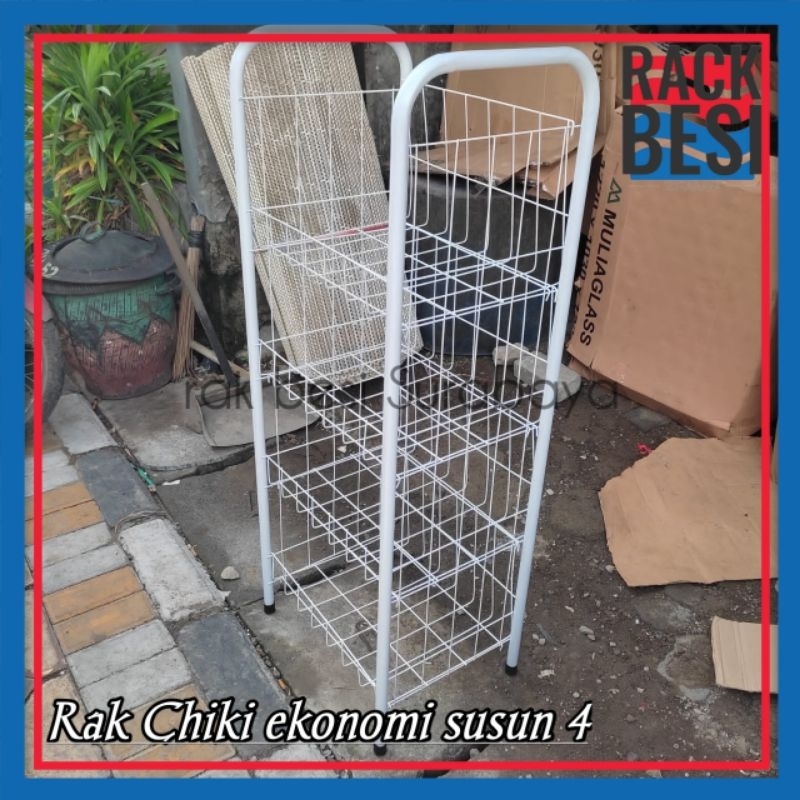 Jual Rak Chiki ekonomi susun 4 jumbo/Rak Snack/Rak ciki/rak display/Rak ...