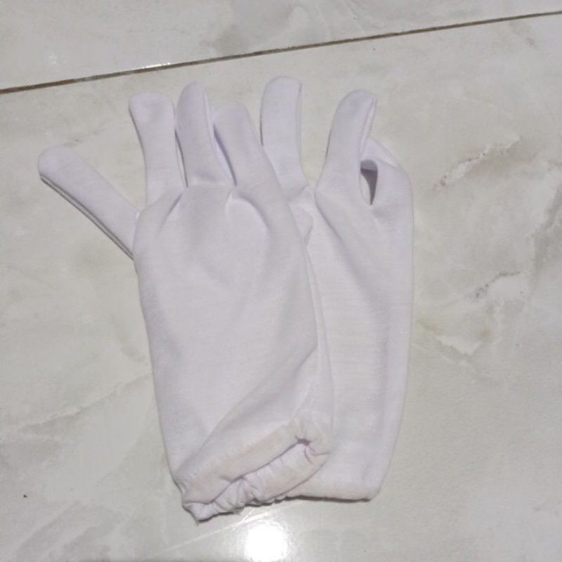 Jual sarung tangan putih polos sarung tangan paskibra untuk anak dan ...