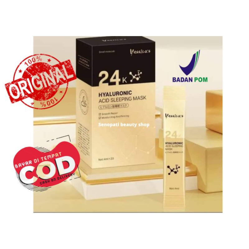 Jual [ READY ] YESSICA 24K SLEEPING MASK 4ml X 20 sachet | Shopee Indonesia