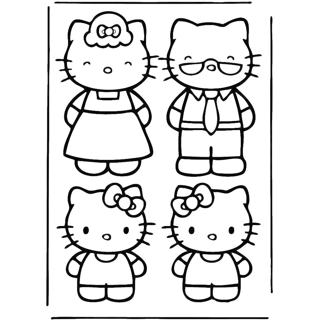 Jual Gambar Sketsa Mewarnai / Hello Kitty / Part 1 / Gambar Sketsa ...