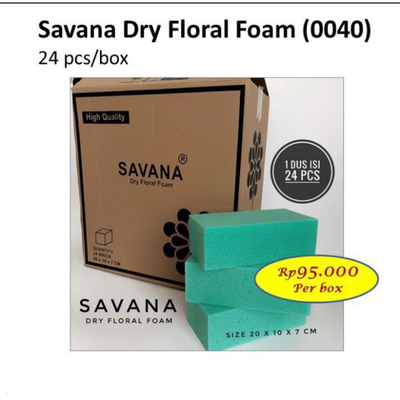 Jual Foam Bunga Kering 1 Dus Floral Foam Bunga Palsu isi 24 pcs Foam ...