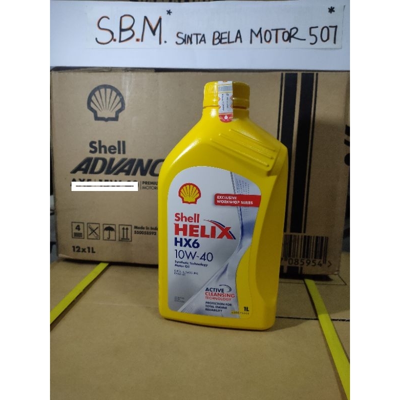 Jual SHELL HELIX HX6 SAE 10W-40 1LITER | Shopee Indonesia