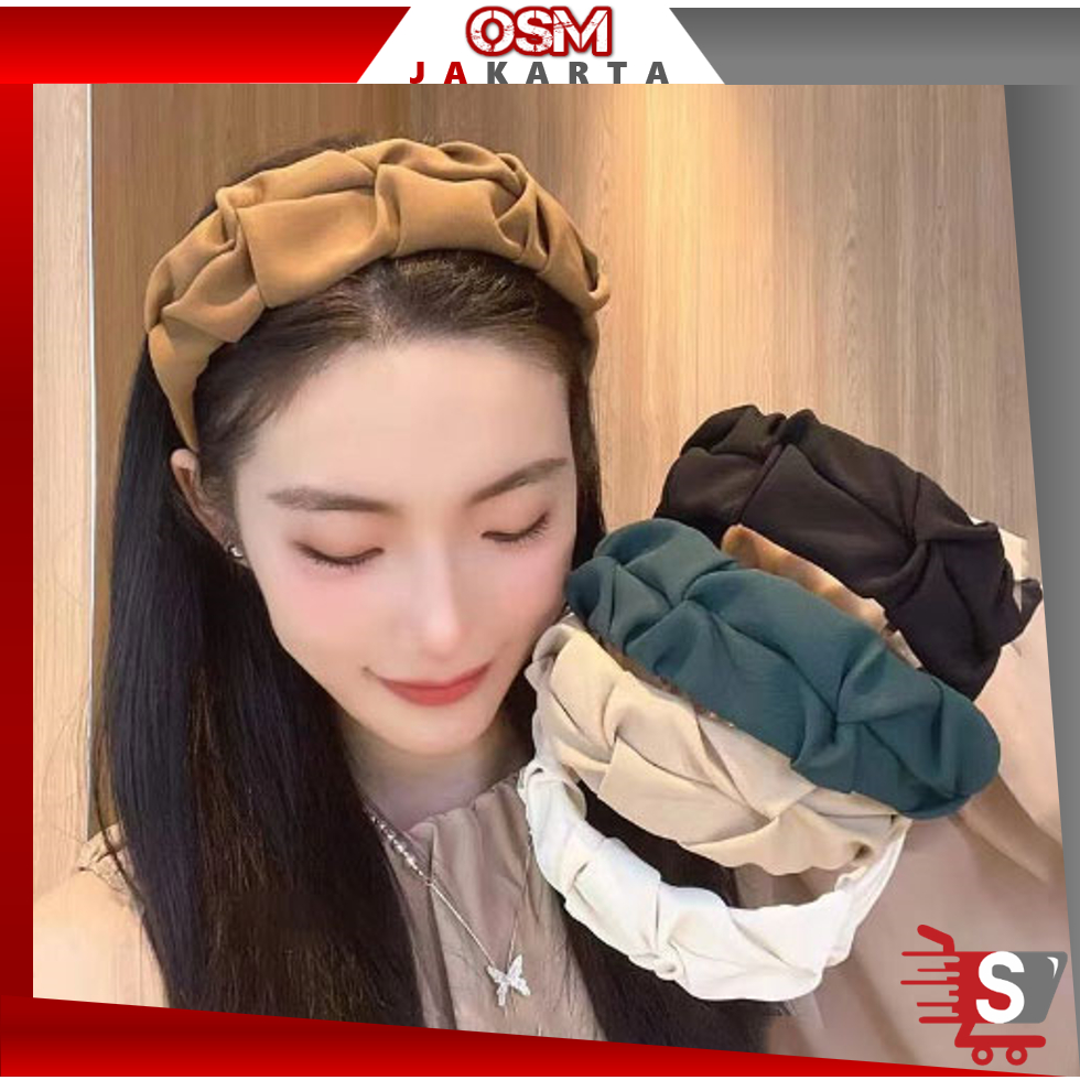 Jual OSM JKT F5906 Bando Wanita Lebar Bentuk Simpul / Bandana Korea ...