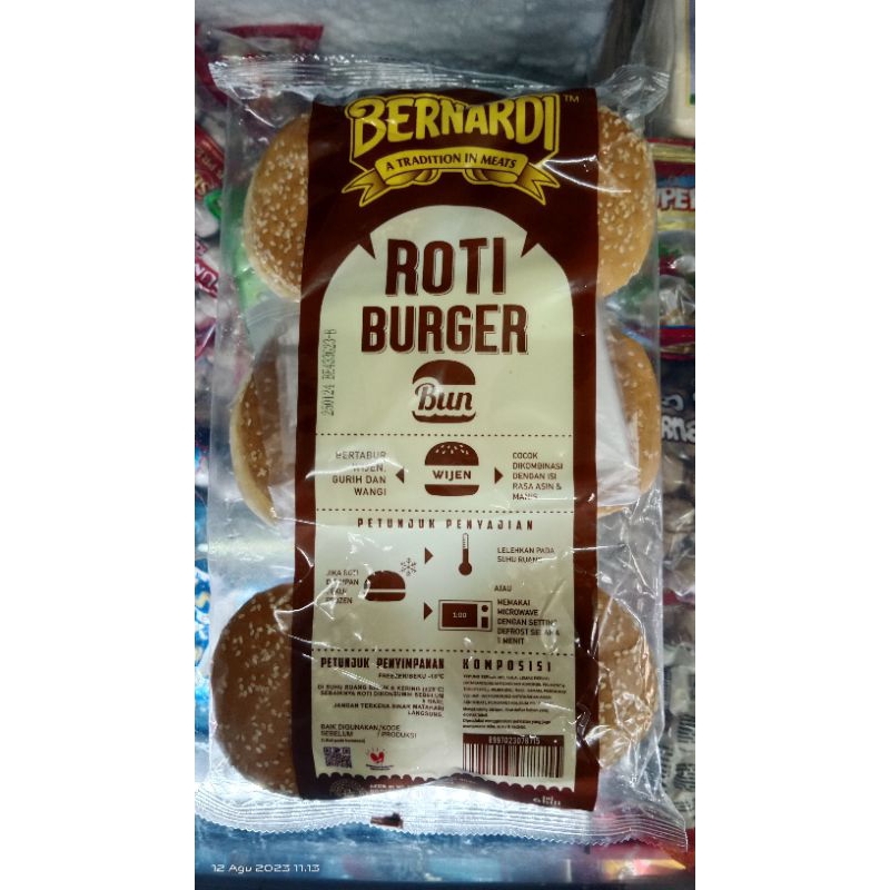 Jual BERNARDI ROTI BURGER POLOS | WIJEN | HITAM 6s 300gr | Shopee Indonesia
