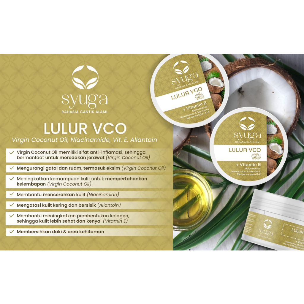 Jual Syuga Lulur (100ml) Zaitun (Olive), Jojoba, Argan, VCO 100 ml ...