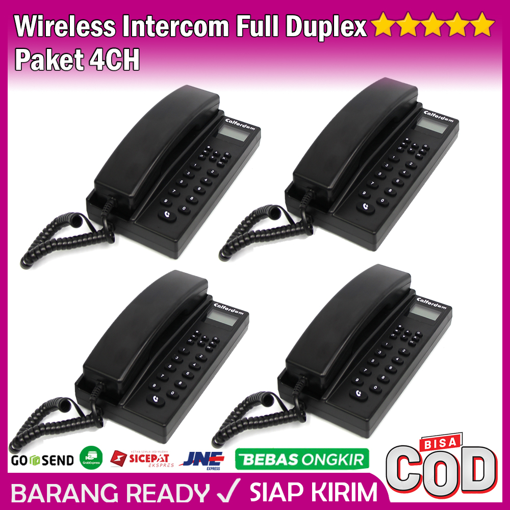 Jual Full Duplex Wireless Intercom Gagang Speakerphone 4CH CALFORD WI-999 | Shopee Indonesia