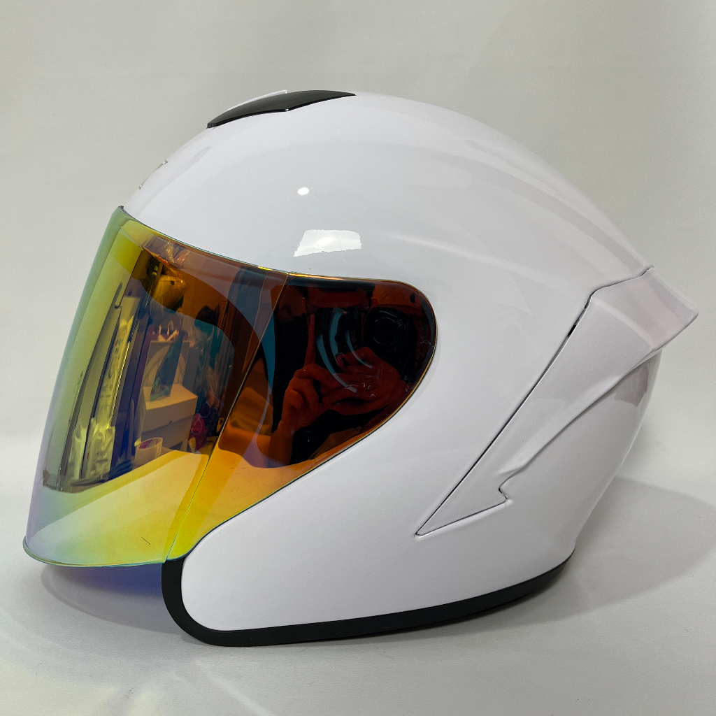 Jual Helm CRX AK-1 Putih Glossy - Polos Solid - Helem Helmet Dewasa SNI (bukan Kairoz NFJ Sonic ...