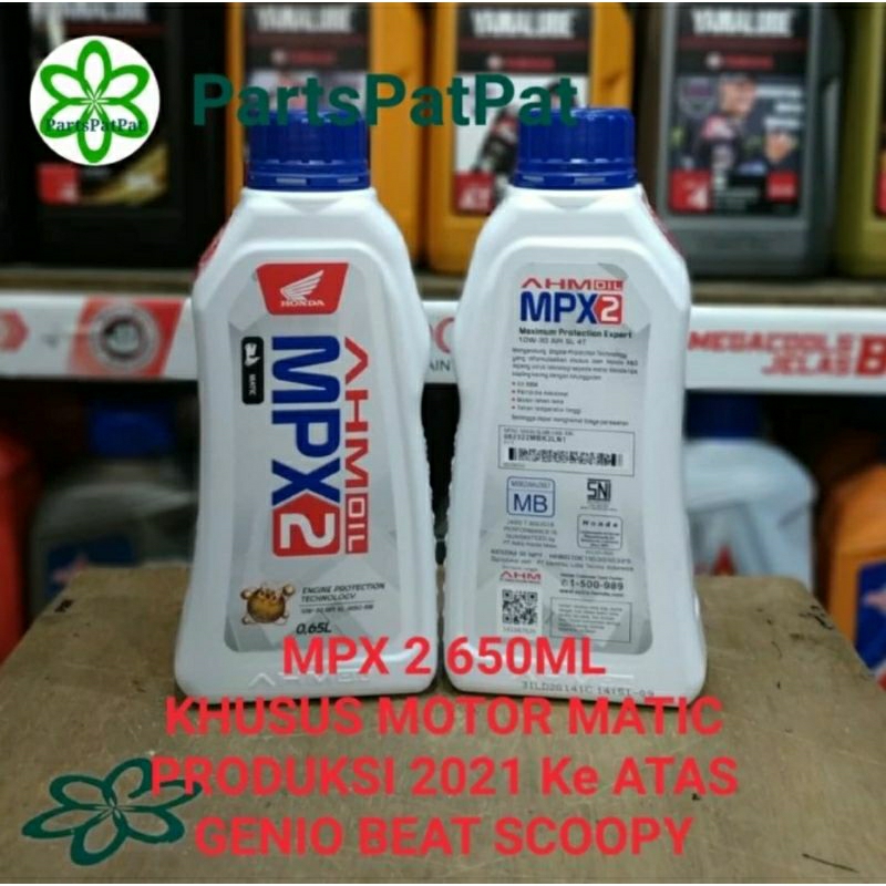 Jual OLI MOTOR AHM OIL HONDA MATIK MATIC SCOOTER MPX 2 MPX-2 650ML ...