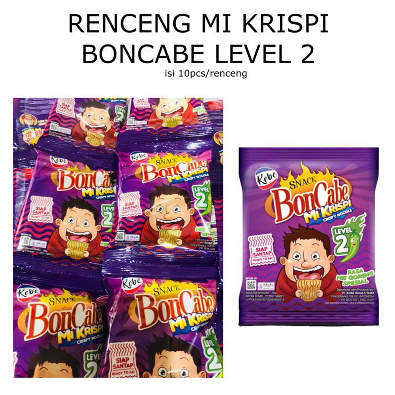Jual [Renceng] Mi Krispi Boncabe Level 2 Mie Kremes Mi Goreng Snack ...