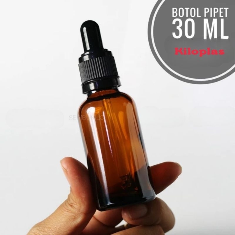 Jual Botol Kaca Pipet 30 Ml / Botol amber tebal | Shopee Indonesia
