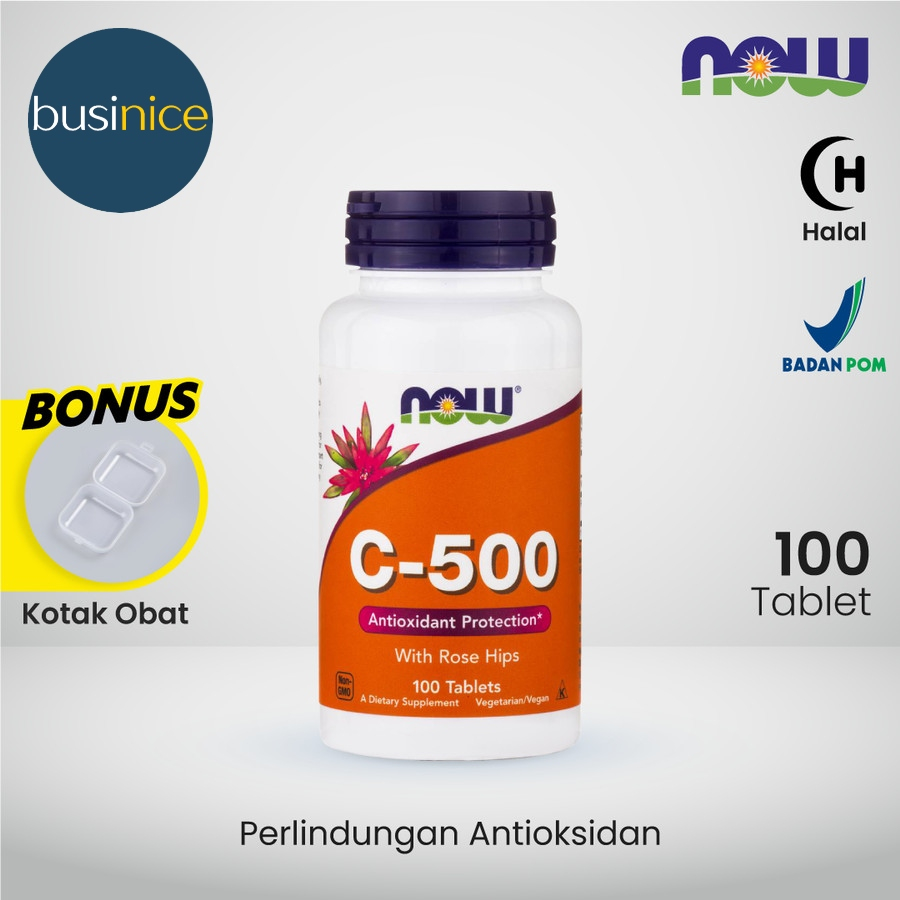 Jual NOW C 500 Vitamin C-500 Mg 100 Tablet Daya Tahan Imun Tubuh | Shopee Indonesia