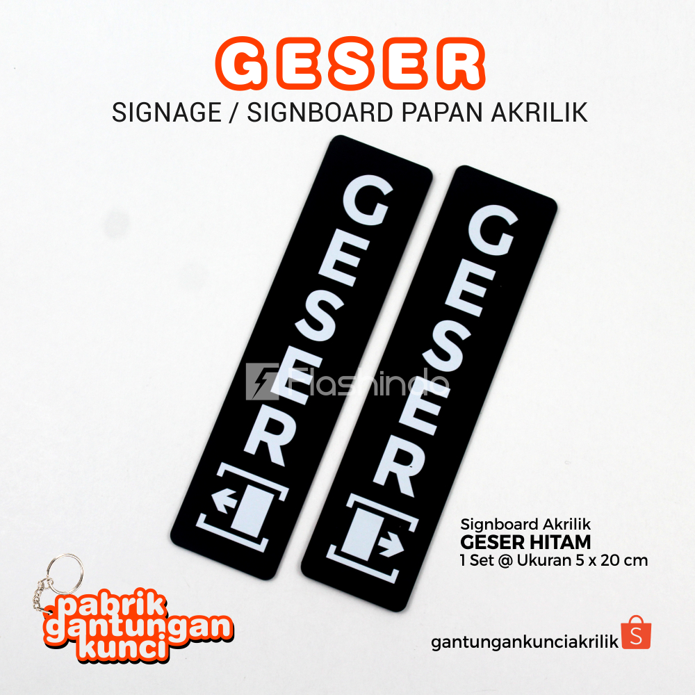 Jual Desain TERBARU Geser | Slide Sign board | Papan Akrilik Pintu ...
