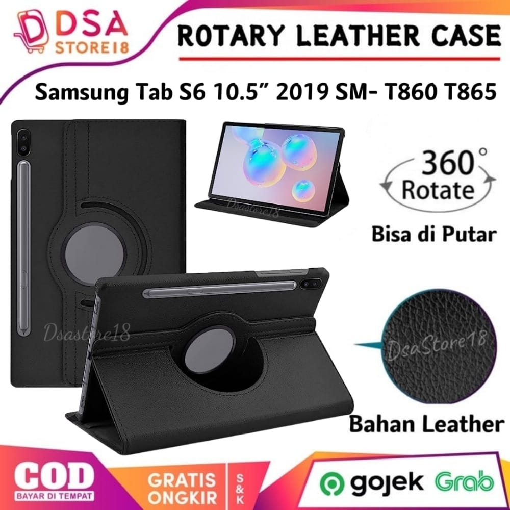 Jual Samsung Tab S6 T865/T860 Cover Rotary 360° Standing Leather Stand ...